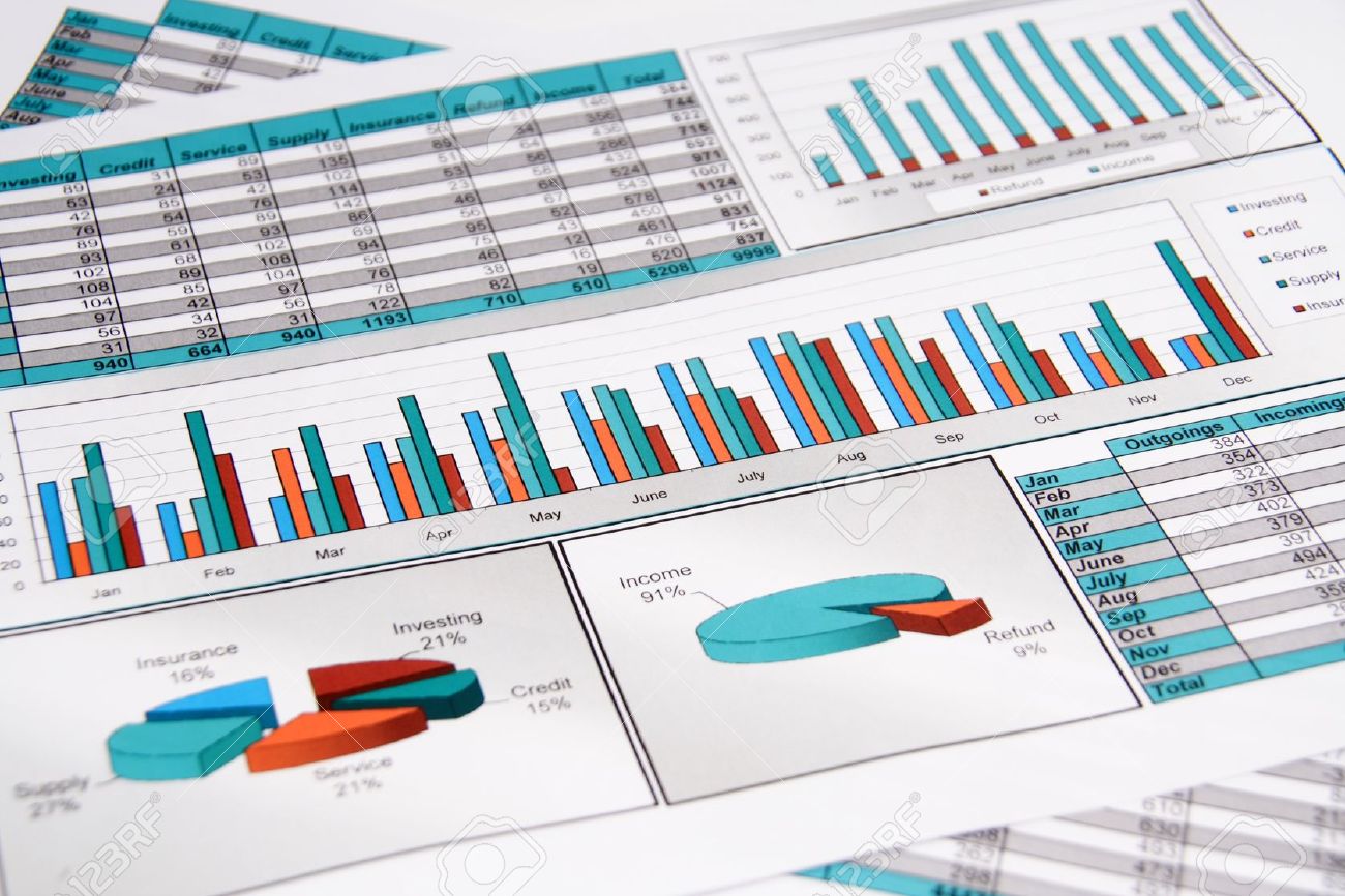 8457034-annual-report-graphs-diagram-charts-analysis-data-selective ...